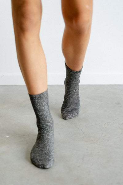 Long Silver Glitter Socks – Chaos & Harmony